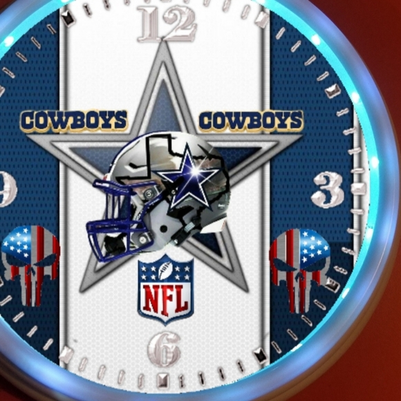 unknow | Wall Decor | Copy Dallas Cowboys Led Lights Clock | Poshmark